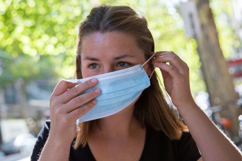 Women Wearing Facial Mask